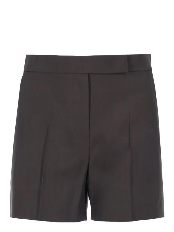 Max Mara Virgin Wool Adunco Shorts - Gray