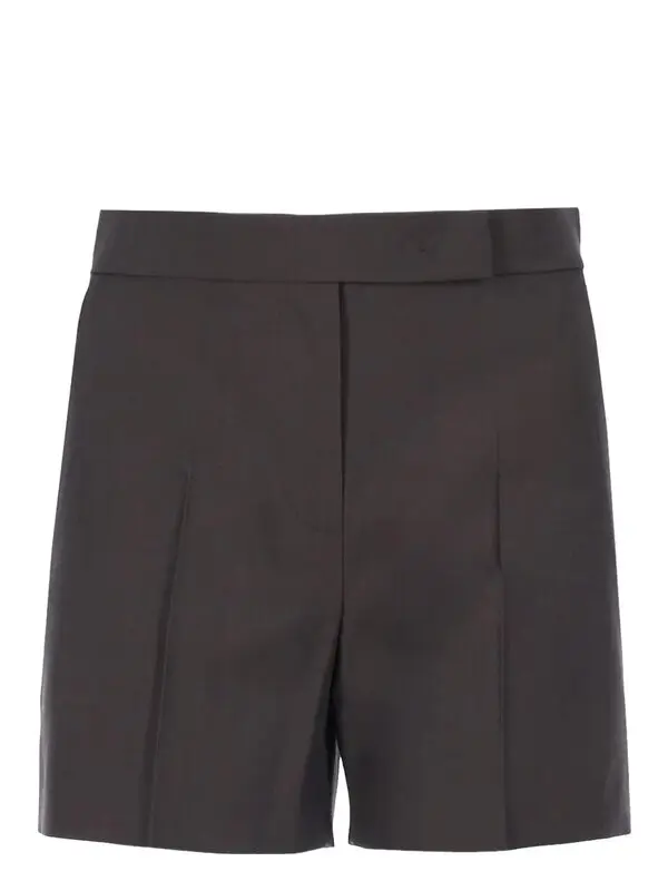 Max Mara Virgin Wool Adunco Shorts - Gray