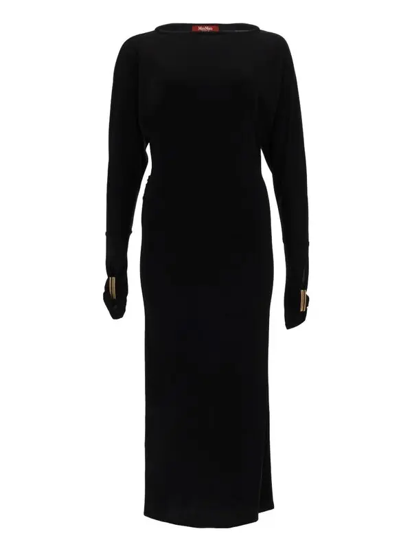 Max Mara Draped Salvo Dress - Black