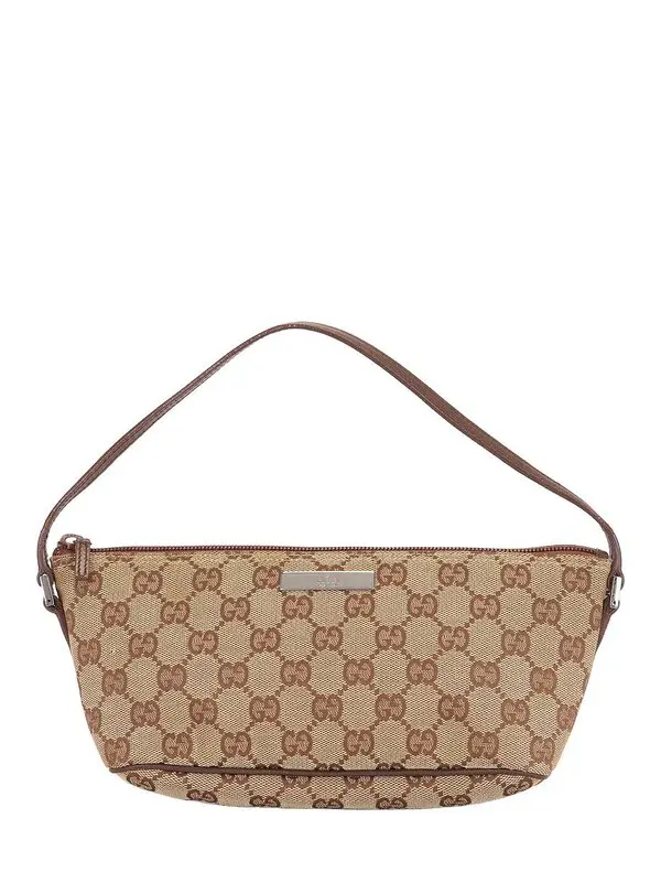 Gucci Gg Boat Pochette Shoulder Bag - Brown
