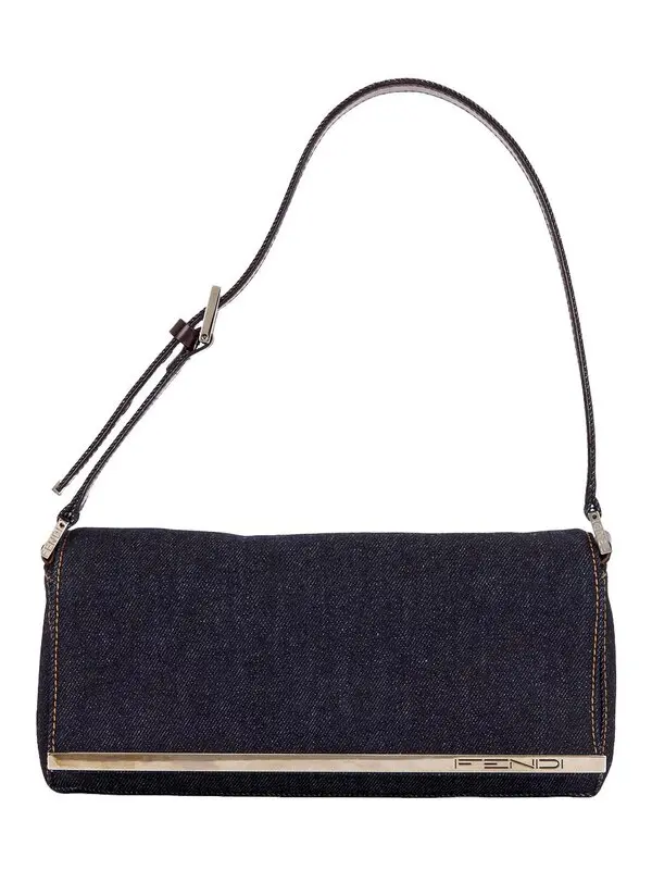 Fendi Denim Shoulder Bag - Blue