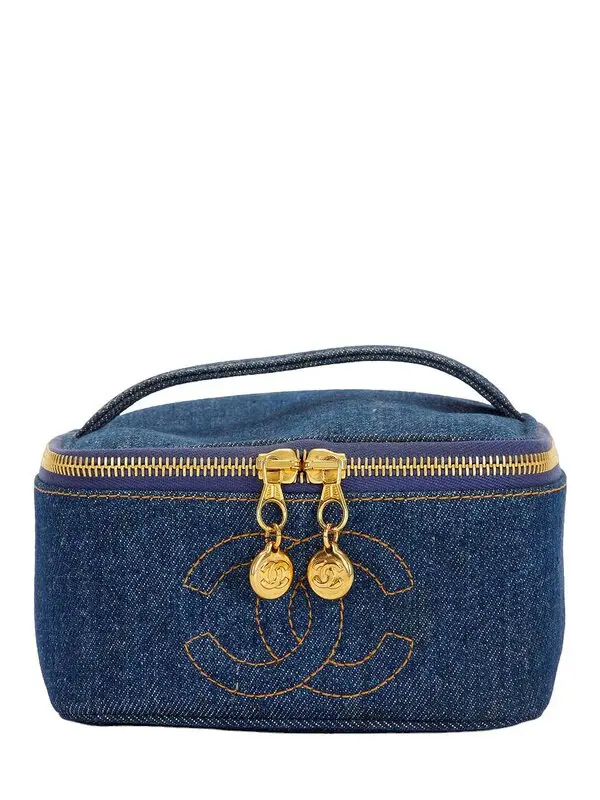Chanel Denim Vanity Case - Blue