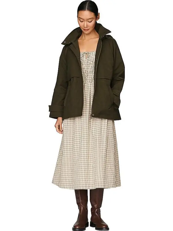 Bernardo Funnel-neck Utility Jacket - Olive