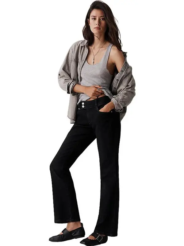 PILCRO Billy Low-rise Bootcut Flare Jeans - Black