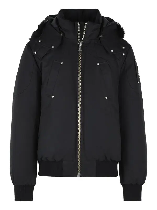 Moose Knuckles Original Ballistic Cotton Blend Bomber Jacket - Black