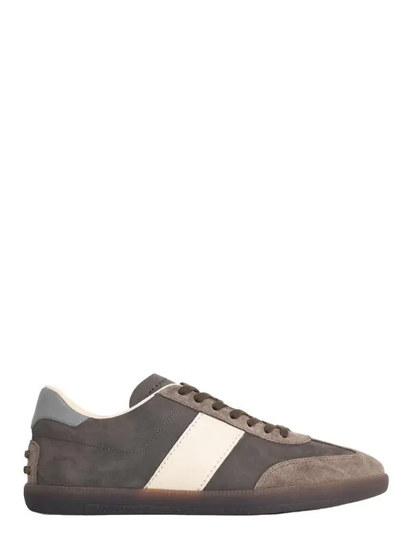 TOD'S Tabs' Suede And Nubuck Sneakers - Brown