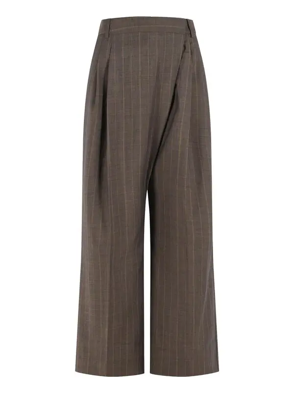 GANNI Wool Pants - Brown