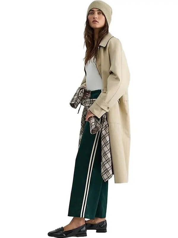 Donni. The Silk Stripe Crop Pants - Fir