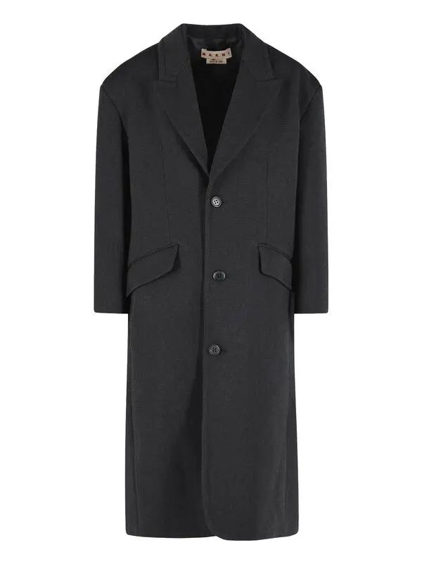 Marni Virgin Wool Coat - Black