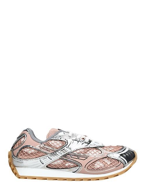 Bottega Veneta Orbit Metallic Woven Trainers - White/oth