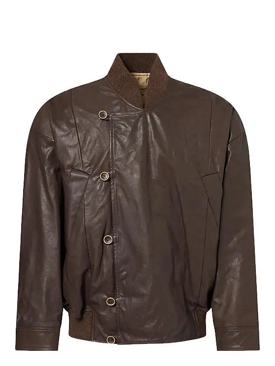 UMA WANG Jovan Leather Jacket - Brown