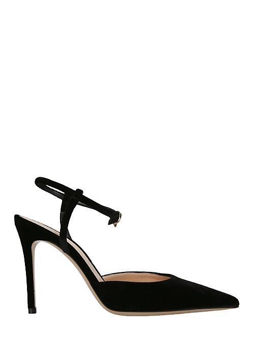 GIANVITO ROSSI Sofia 95 Velvet Heeled Courts - Black