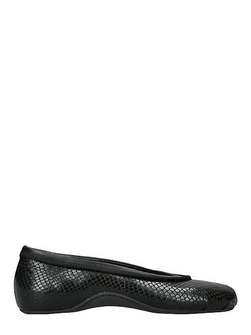 Dries Van Noten Snakeskin-print Leather Ballet Flats - Black