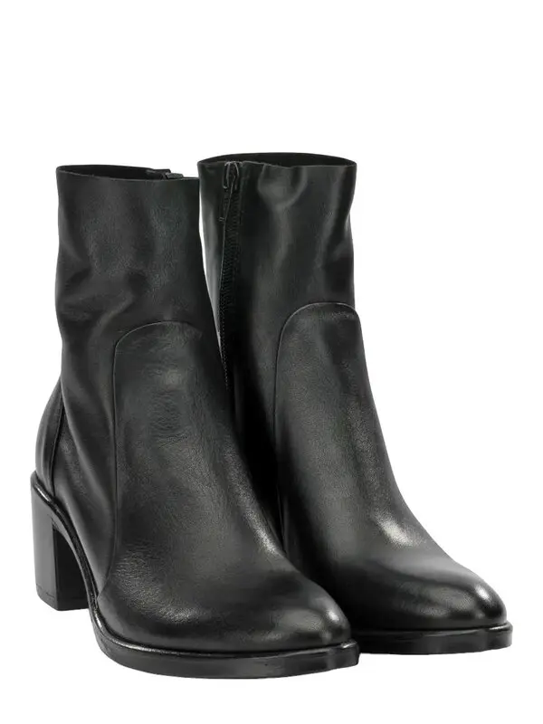 STRATEGIA SHOES Say Leather Ankle Boots - Black