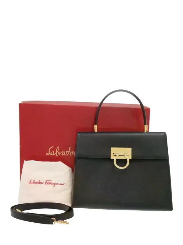 FERRAGAMO 2010-2026 Gancini Satchel - Black