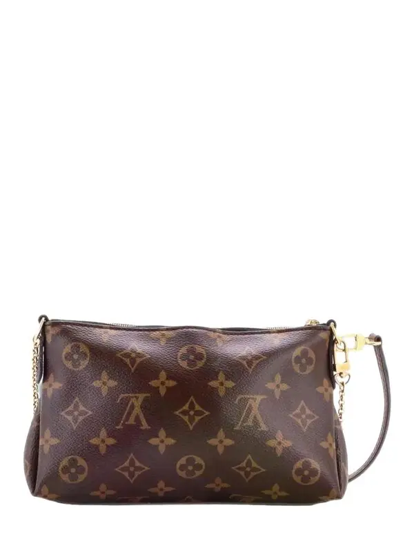 LOUIS VUITTON Pallas Monogram Canvas With Leather Clutch Bag - Black