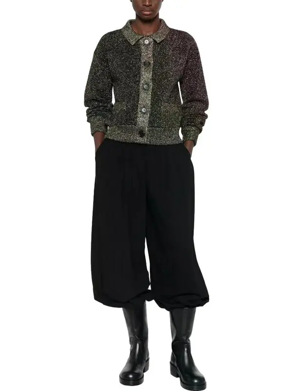 Marni Glitter-effect Button-up Cardigan - Black