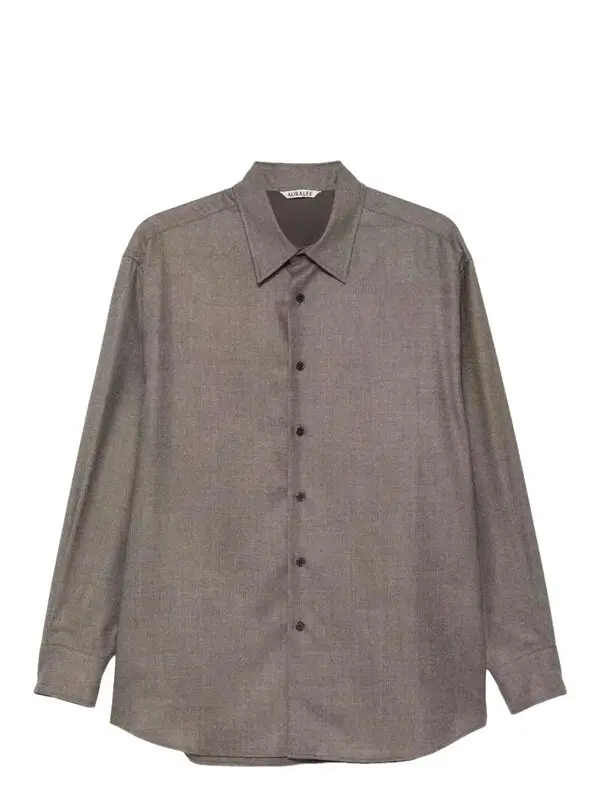Auralee Light Wool Shirt - Brown