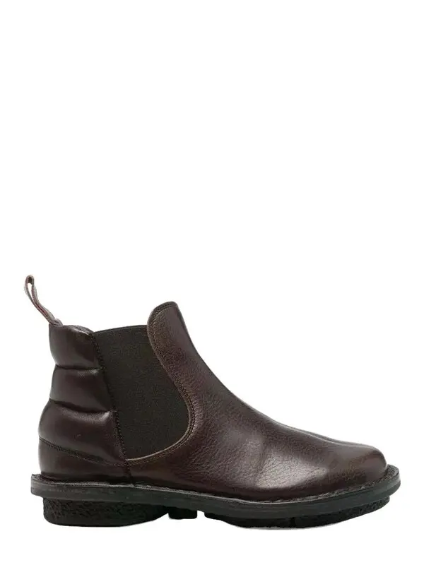 TRIPPEN Quilted-panel Leather Ankle Boots - Brown