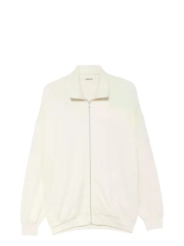 Auralee Cotton Zip-up Sweater - Neutrals
