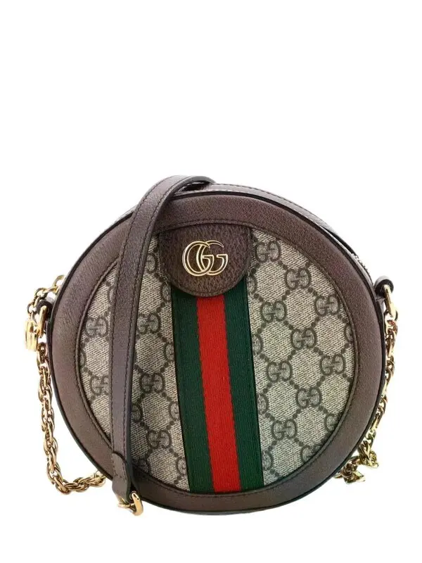 Gucci Ophidia Gg Coated Canvas Mini Crossbody Bag - Brown