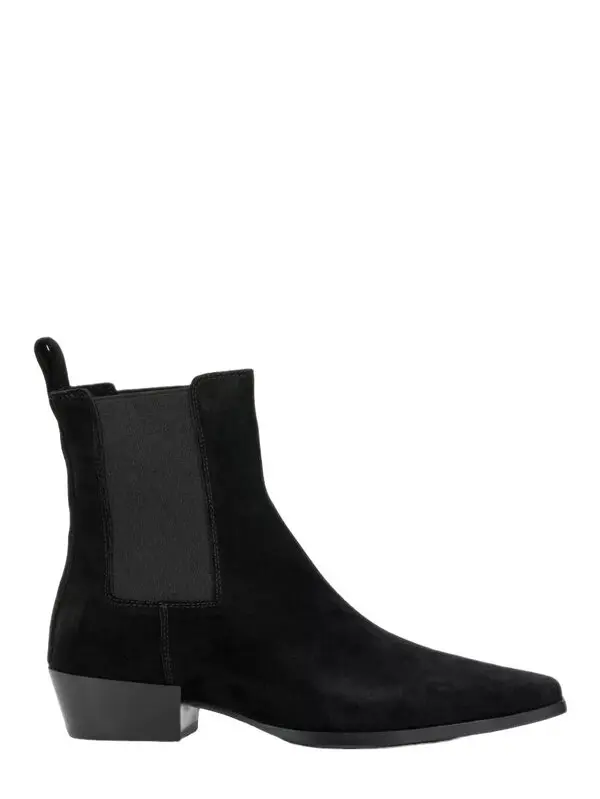STRATEGIA SHOES Suede Chelsea Boots - Black