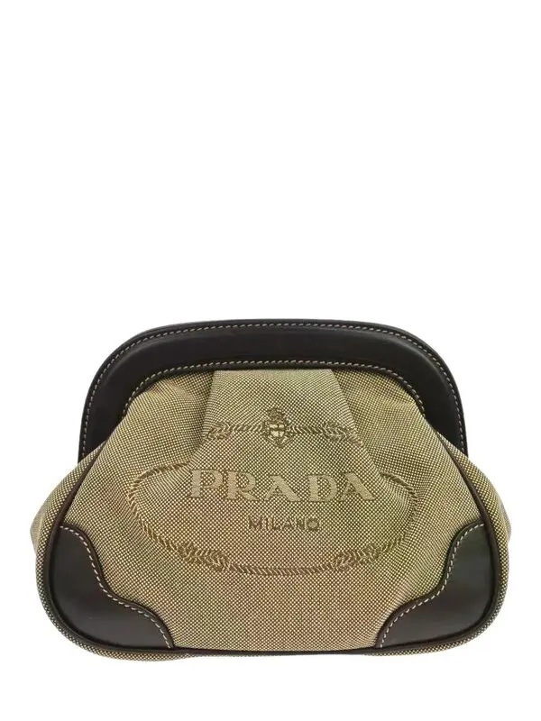 Prada 1990-2000s Canapa Clutch Bag - Neutrals