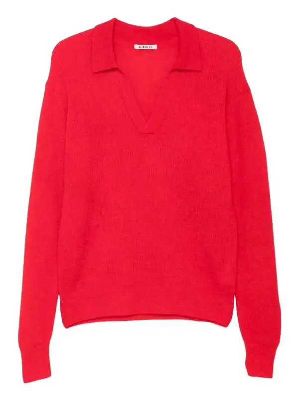 Auralee Baby Suri Knit Sweater - Red