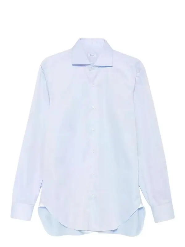 BARBA NAPOLI Spread-collar Button-up Shirt - Blue