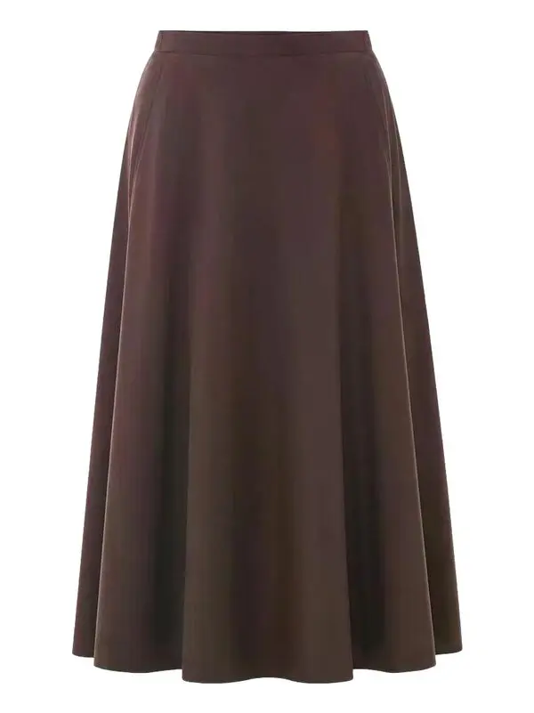 Add A-line Skirt - Brown