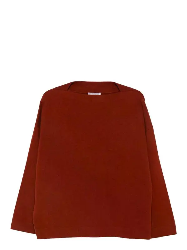 Dusan Boat-neck Sweater - Orange