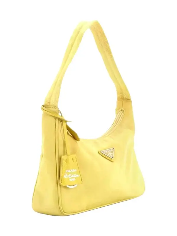 Prada Re-edition 2000 Tessuto Mini Hobo Bag - Yellow