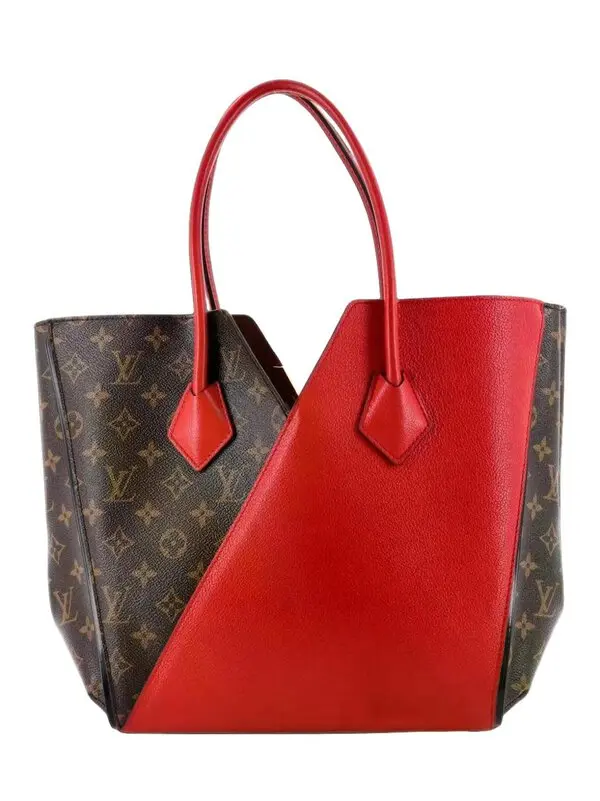 LOUIS VUITTON Kimono Handbag Monogram Canvas And Leather Tote Bag - Red
