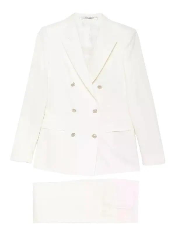 Tagliatore Double-breasted Suit - White
