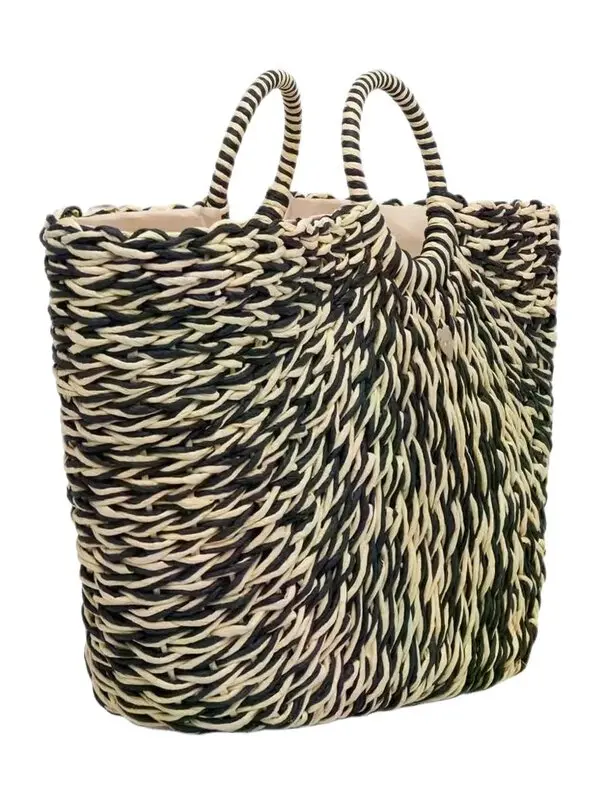 TWINSET Woven Heart-plaque Beach Bag - Neutrals