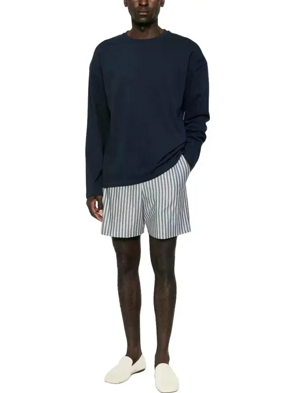 JIL SANDER Logo-embroidered Long-sleeve T-shirt - Blue