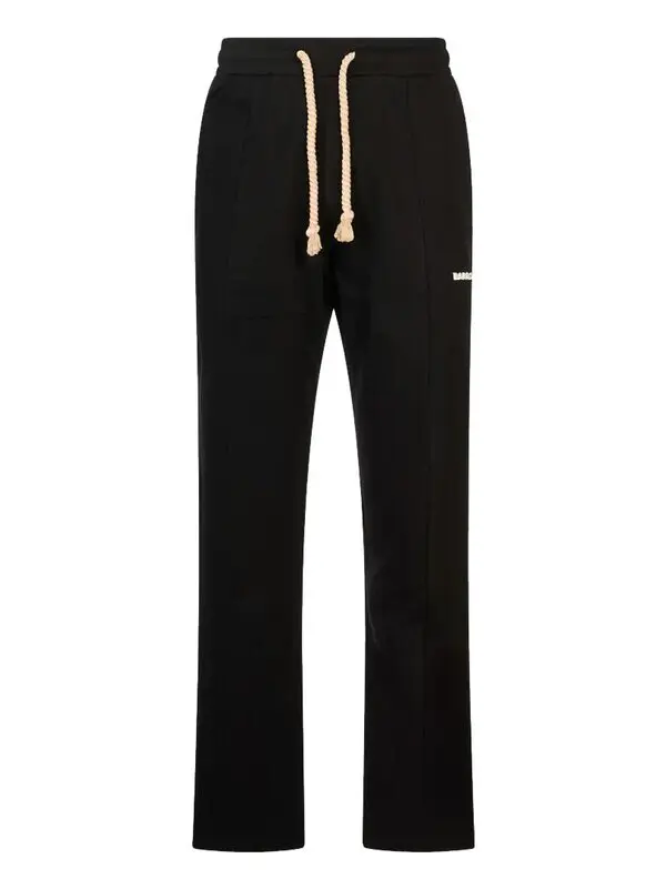 BARROW Logo-print Rope-drawstring Track Pants - Black