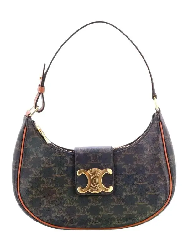 Celine Ava Triomphe Bag Triomphe Coated Canvas Shoulder Bag - Brown
