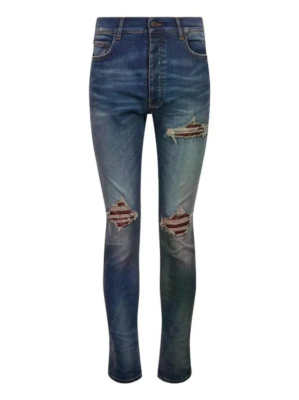 Amiri Distressed Slim-fit Jeans - Blue