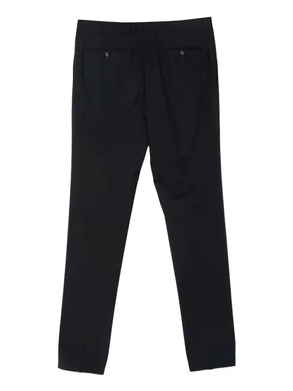 Canali Travel Pressed-crease Tailored Trousers - Blue