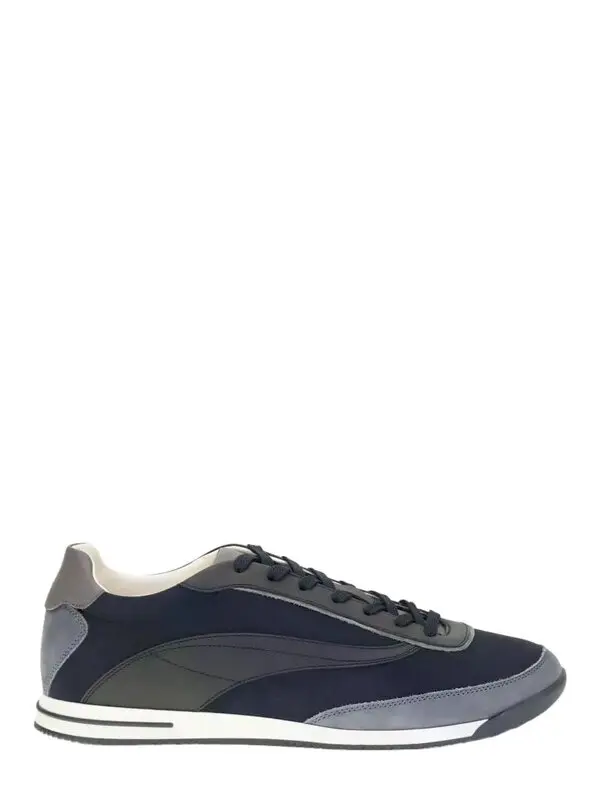 Brunello Cucinelli Techno Fabric And Nubuck Sneakers - Blue