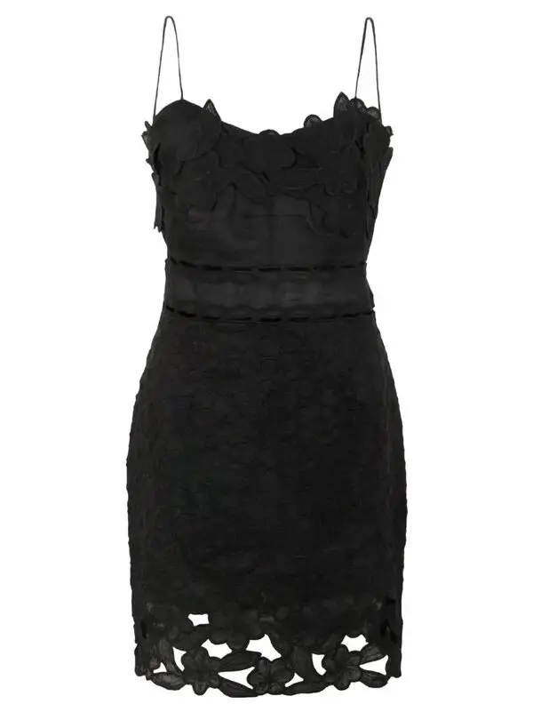 Isabel Marant Étoile Reola Floral-embroidered Cut-out Mini Dress - Black
