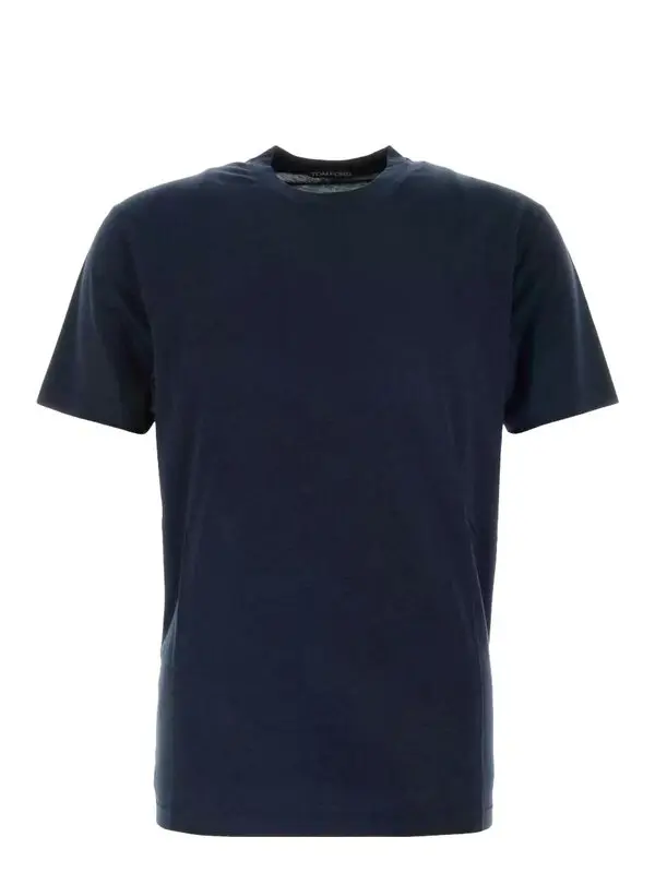TOM FORD Crew-neck Short-sleeve T-shirt - Blue
