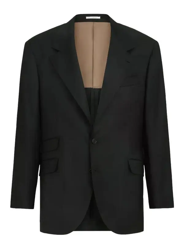 Brunello Cucinelli Cavallo Tailor Wool Blazer - Black