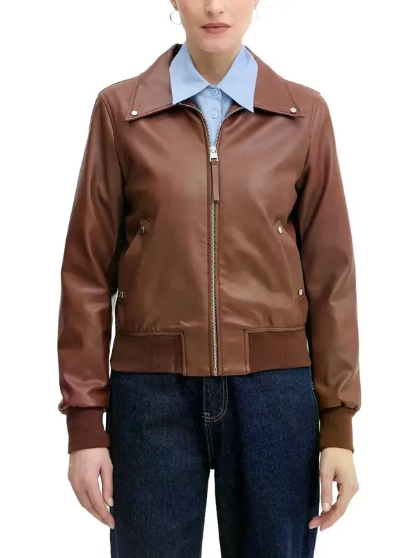 SILVIAN HEACH Eldar Zip-up Bomber Jacket - Brown