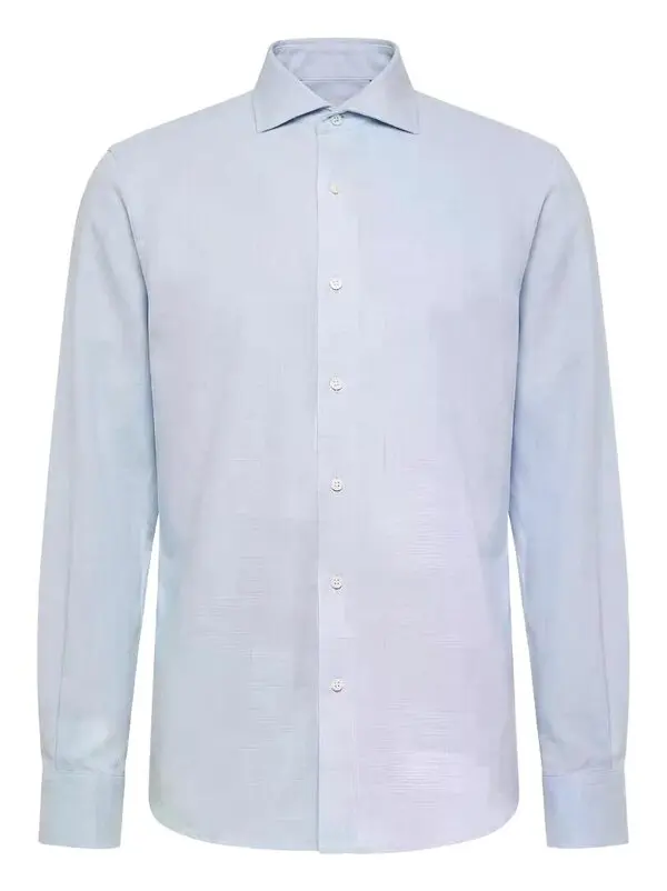 Peserico Long-sleeve Cotton Shirt - Blue