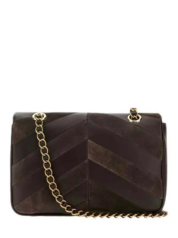 Valentino Garavani Djuna Medium Chain Bag In Suede And Nappa - Brown