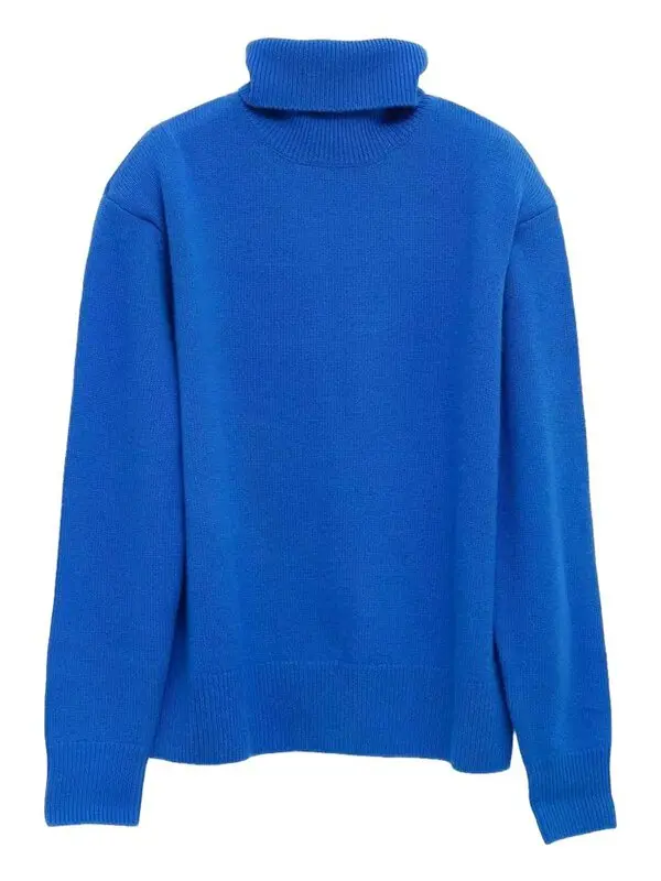 THE FRANKIE SHOP Gala Padded Knit Turtleneck - Blue