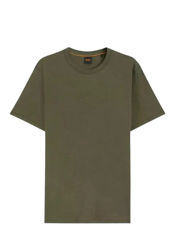 BOSS Logo-embroidered T-shirt - Green