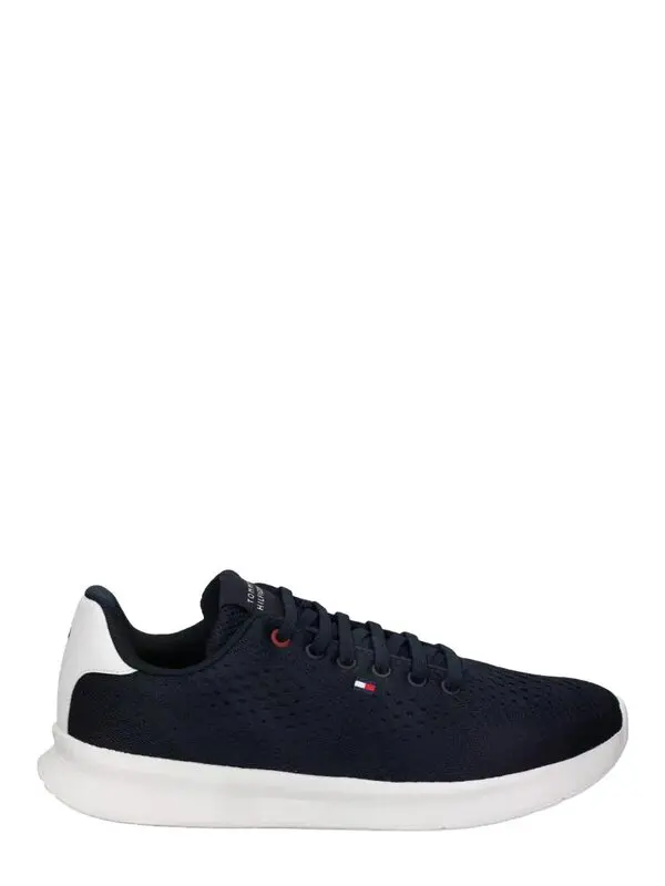 Tommy Hilfiger Perforated Logo-patch Sneakers - Blue